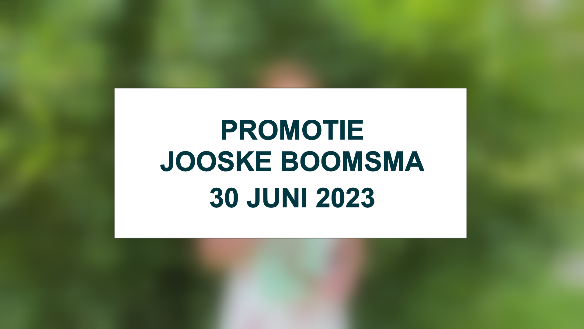 Promotie Jooske Boomsma - Alzheimercentrum Amsterdam